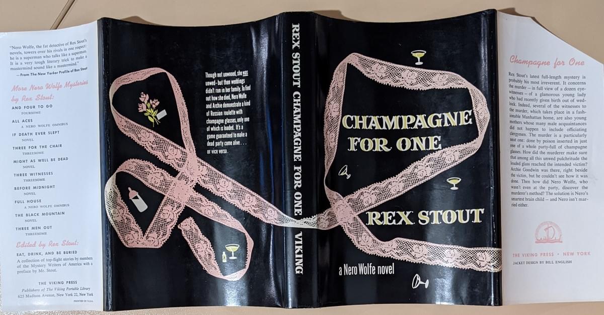 Rex Stout - Rex Stout Champagne for One Mysteries Fine ...