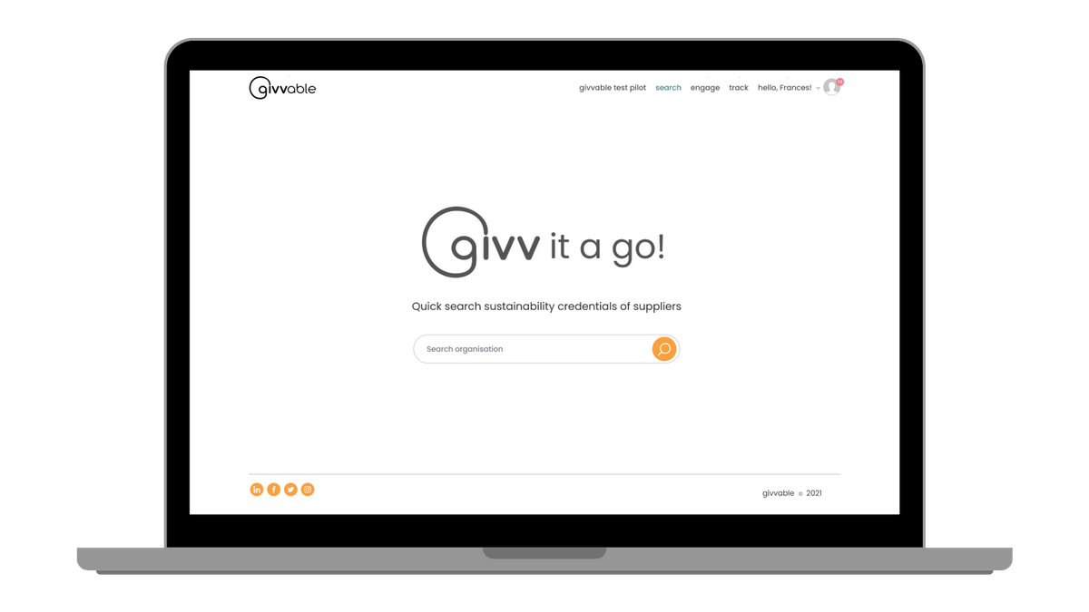 givvable: track supplier sustainability
