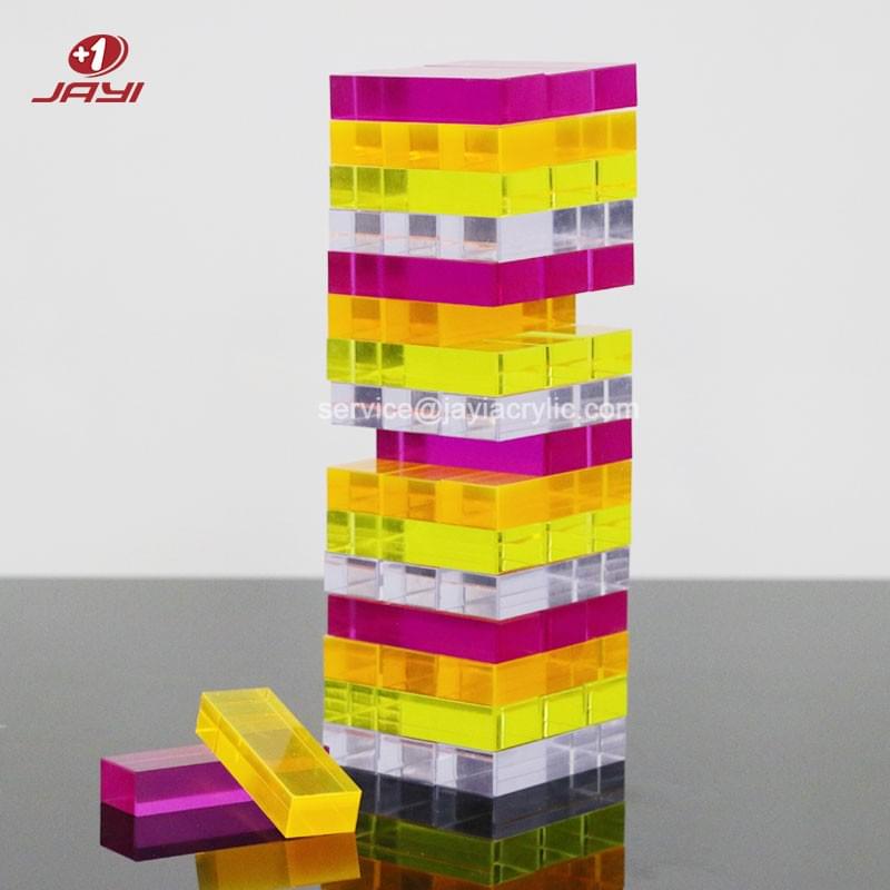 Acrylic jenga classic game