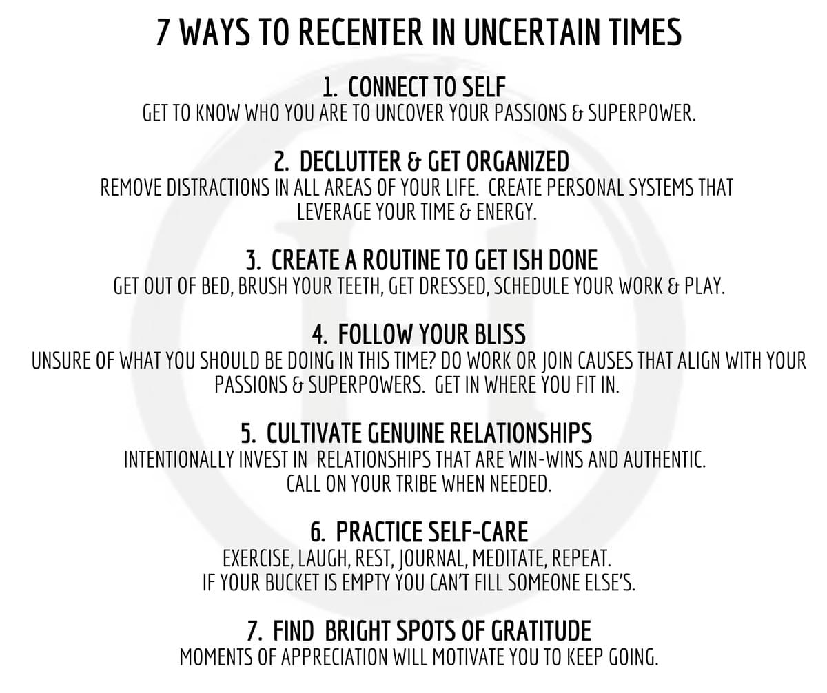 7 Ways to Recenter in Uncertain Times