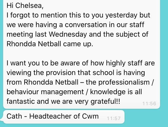Our Impact - Rhondda Netball