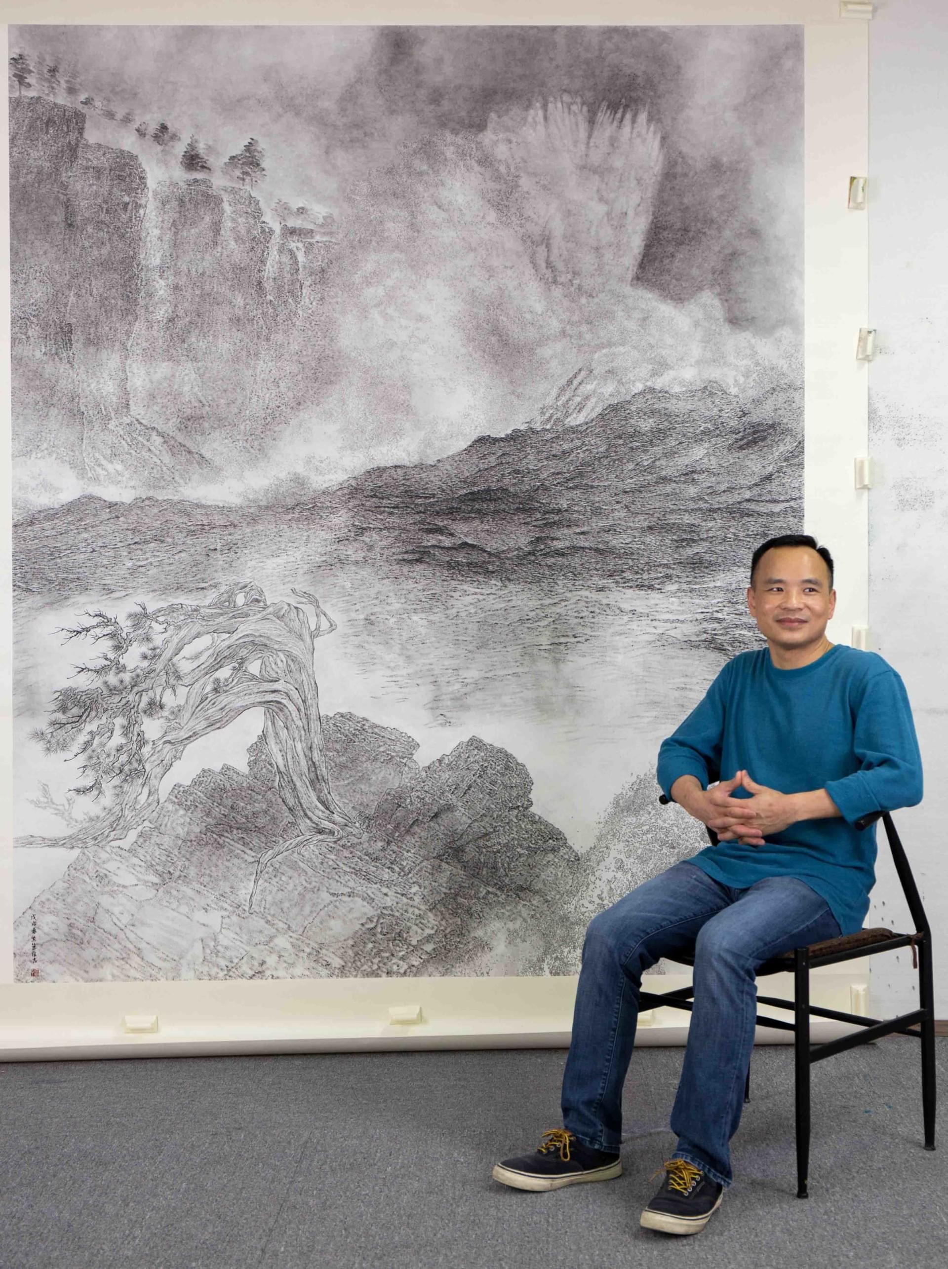 Ink Painting by Guan Zhi